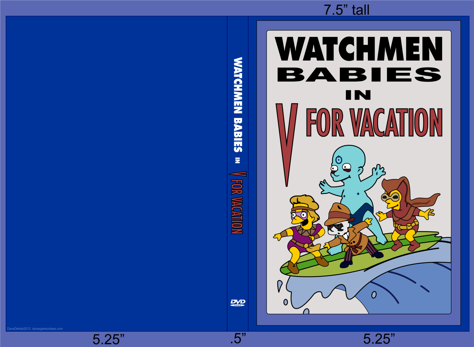 Watchmen Babies In V For Vacation: DVD And Comic Cover - Dave's Geeky Ideas