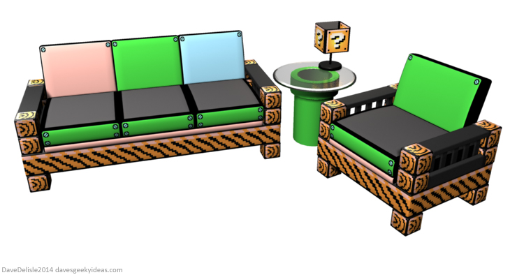 Super Mario Furniture - Dave's Geeky Ideas