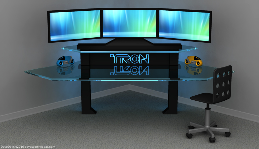 TRON Gaming Desk - Dave's Geeky Ideas