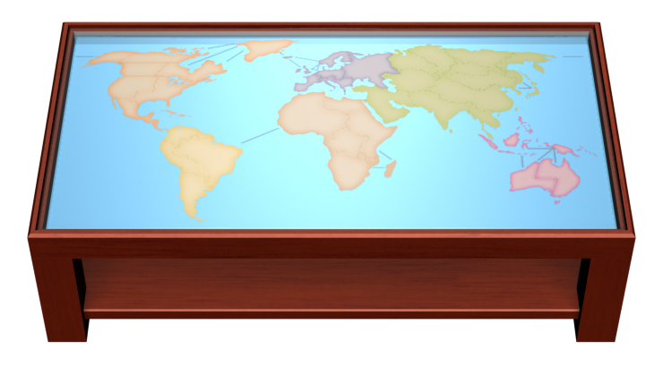 Glass Coffee Table Map - Dave's Geeky Ideas